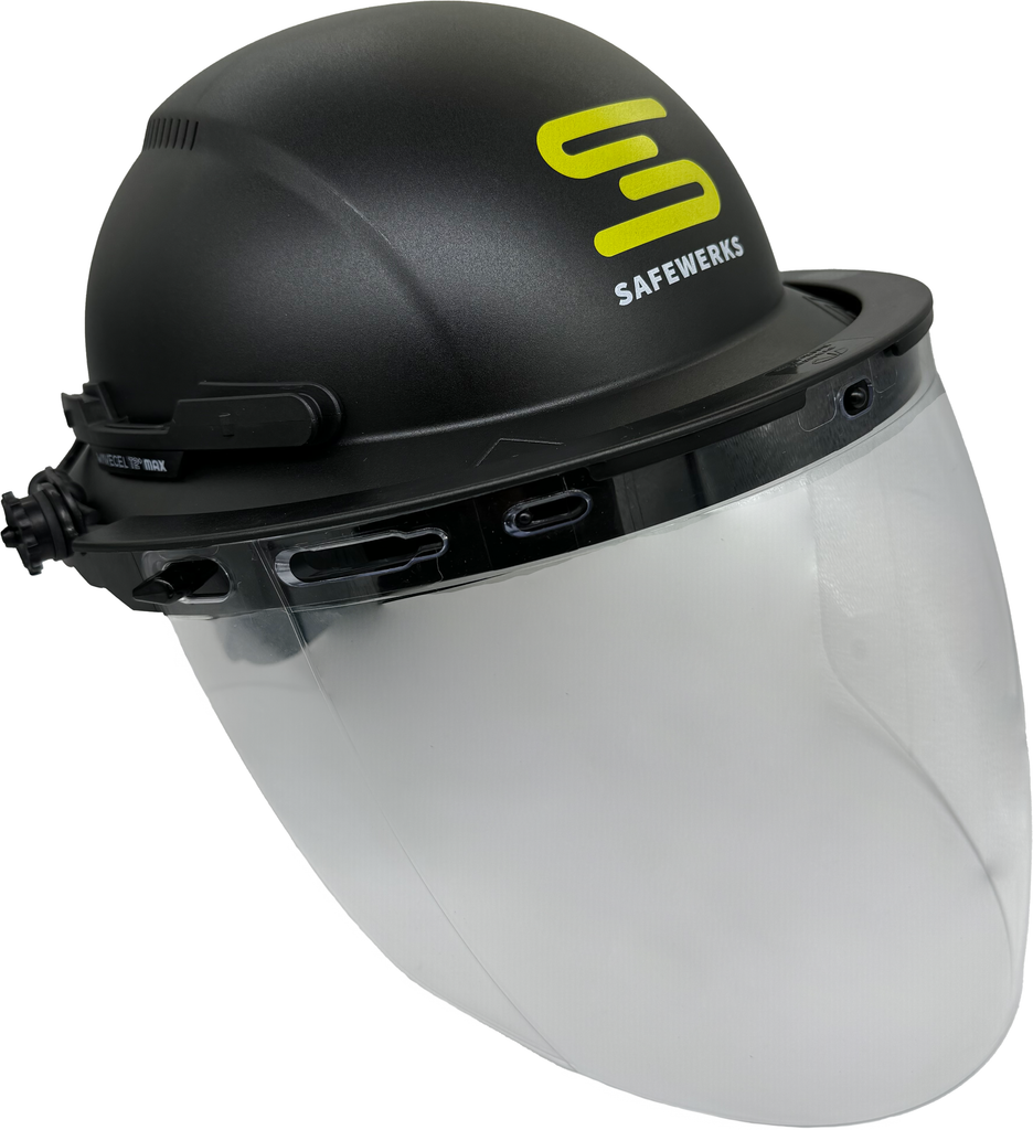 Safewerks Faceshield Kit, Dielectric, Clear Polycarbonate, Plus One Ex