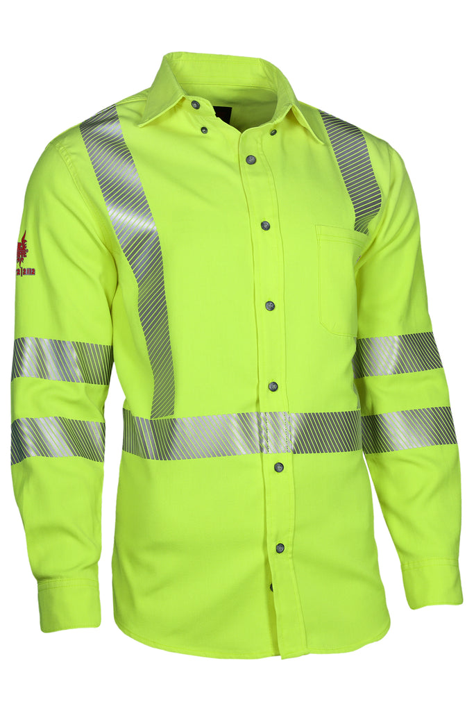National Safety Apparel Drifire FR Hi Vis Work Shirt, Class 3, 8.9 cal ...